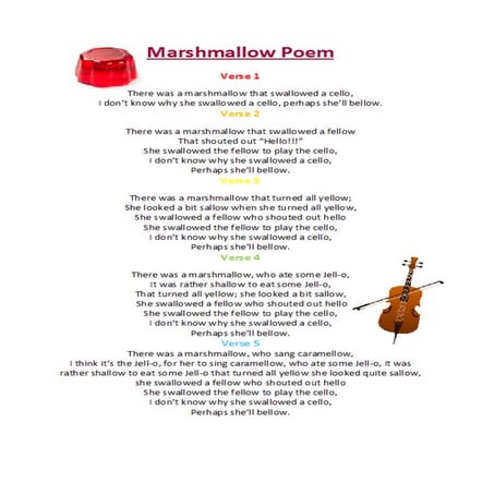 Marshmallow Poem | DOCX