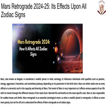 Mars Retrograde 2024-25_ Its Effects Upon All Zodiac Signs.pptx