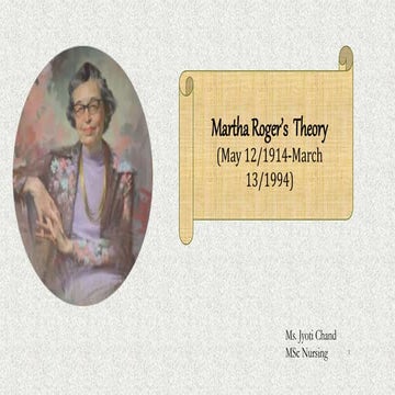 Martha rogers theory | PPTX