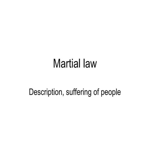 Martial Law in the Philippines | PPTX