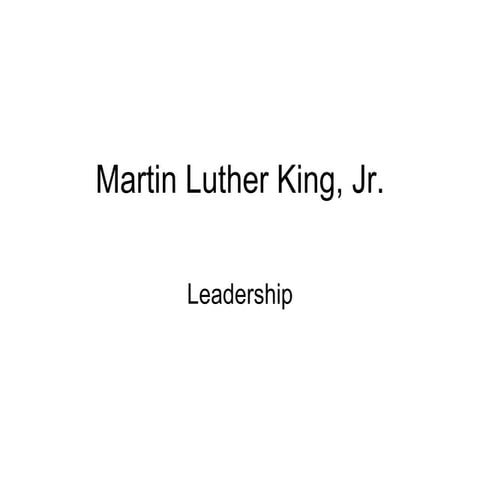 Martin Luther King Presentation | PPT