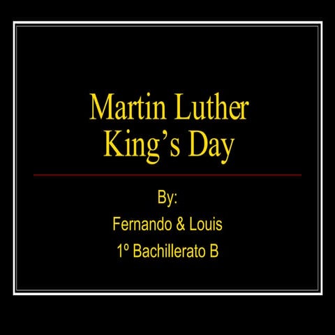 Martin Luther King’s Day | PPT