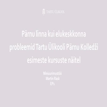 Martin rask-ep1 | PPTX