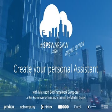Puandd Create Your Personal Assistant With Microsoft Bot Framework Composer Ppt