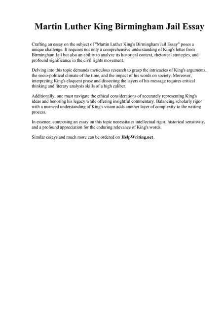 Martin Luther King Jr Letter From Birmingham Jail Essay.pdf