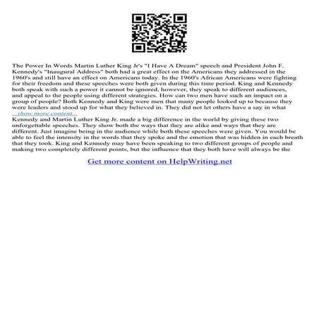 Martin Luther King I Have A Dream Speech Analysis Essay.pdf