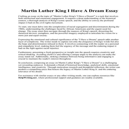 Martin Luther King I Have A Dream Essay.pdf