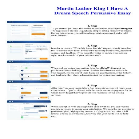 Martin Luther King I Have A Dream Speech Persuasive Essay | PDF
