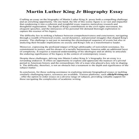 Martin Luther King Jr Biography Essay.pdf