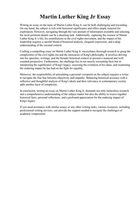 Dr. Martin Luther King Jr. | PPT