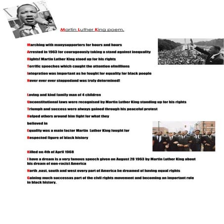 Martin luther king poem | PDF