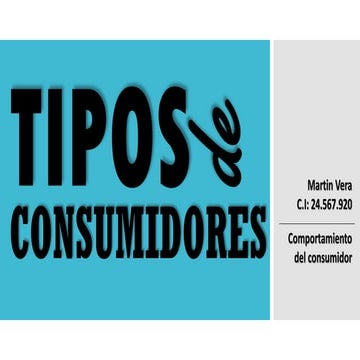 Tipos de Consumidores | PDF