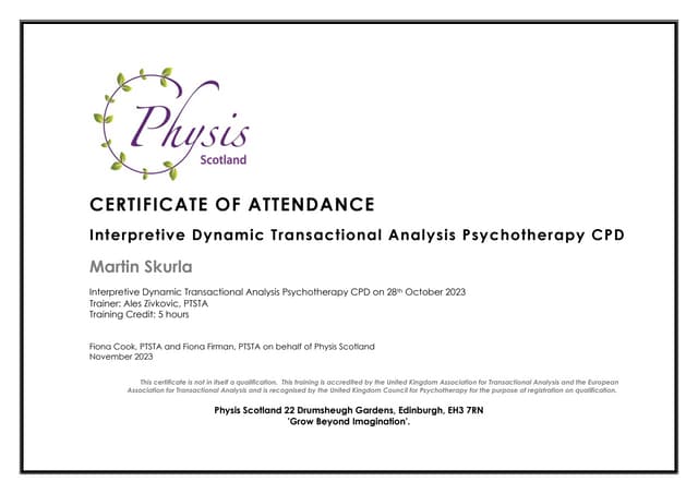 Interpretive Dynamic Transactional Analysis Psychotherapy Ppt