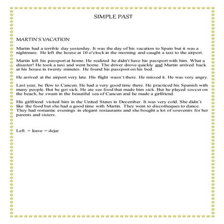 Martin's vacation | DOCX