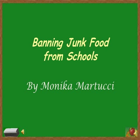 Should Schools Ban Junk Food and Sodas? | PPTX