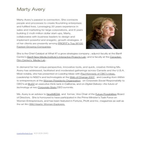 Marty+avery+biography | PDF