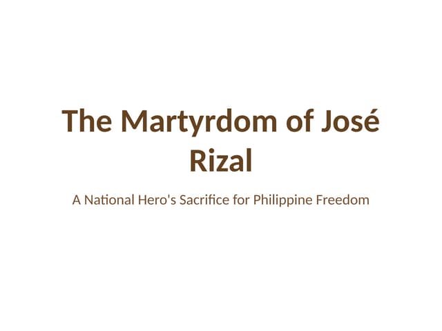 THE LAST HOUR OF DR. JOSE RIZAL & THE FR. LUIS VIZA | PDF