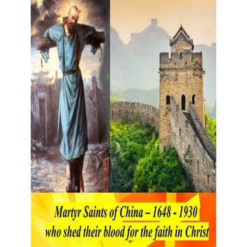 Martyr Saints of China from 1648 to 1930.pptx