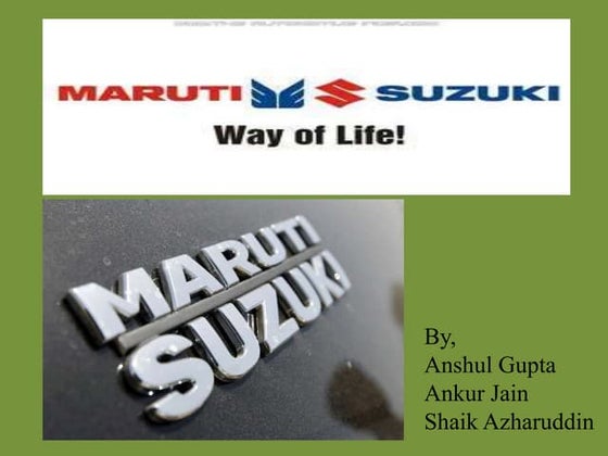 MARUTI SUZUKI- A Successful Joint Venture in India.pptx