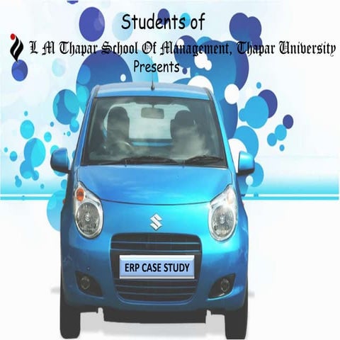 Maruti Suzuki Oracle Erp | PPTX