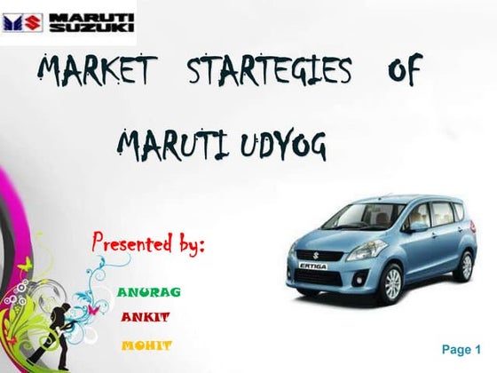MARUTI SUZUKI COMPANY ANALYSIS | PPT