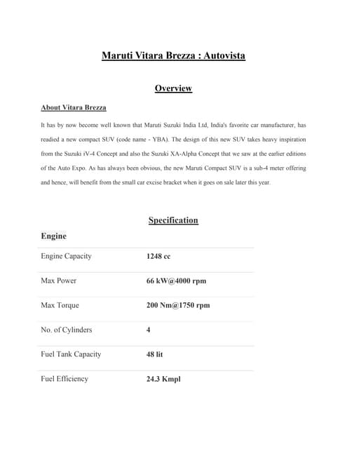 Maruti suzuki s cross | PDF