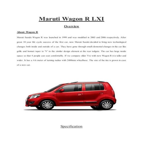 Maruti suzuki wagonr autovista | PPT