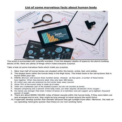 Interesting Human Body Facts | DOCX