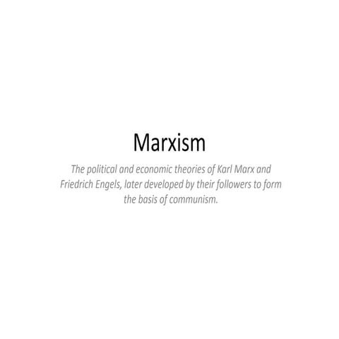 Marxism | PPTX