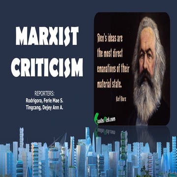 MARXISM Power Point PDF form with namesx | PPT