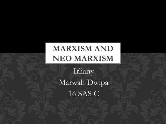 DISS - Lesson 6 - Marxism and Symbolic Interactionism | PPTX | Economy ...