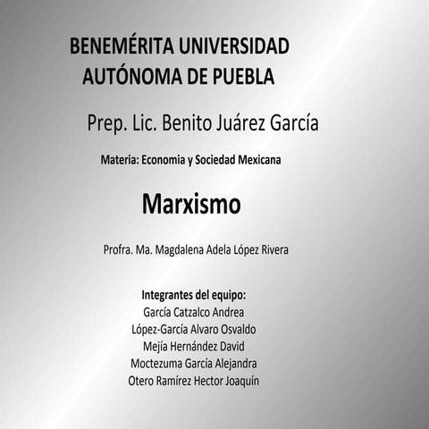 Principales exponentes del marxismo | PPTX