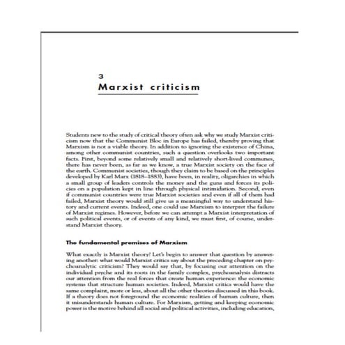 Marxist criticism | PDF