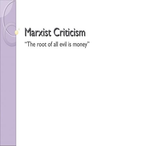 Marxist Literary Criticism | PPT