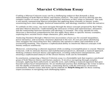 Marxist Criticism Essay.pdf