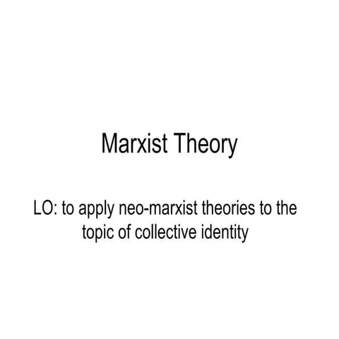 Marxist theory | PPT