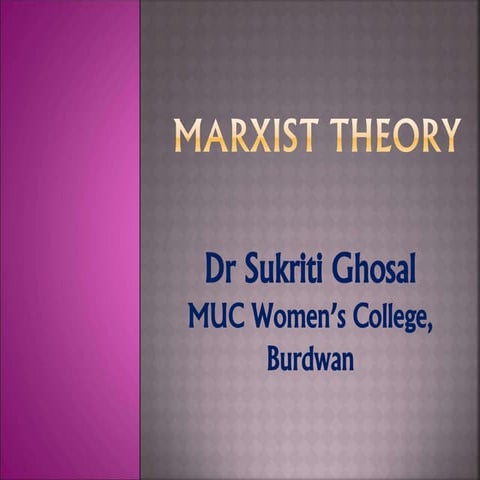 Marxism & Marxist Literary Theory | PDF
