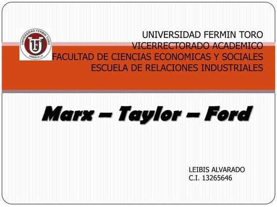 Cuadro comparativo sobre la organizacion del trbajo | PPT
