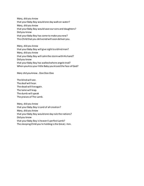 Mary Did You Know | PPS