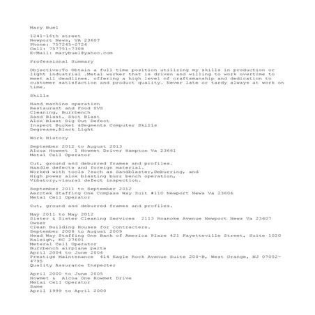 Mary buel resume 1 | PDF