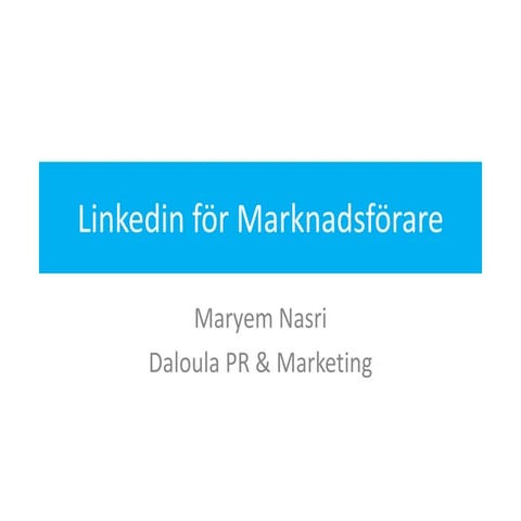 Maryem Nasri, GeekGirlMeetUp "Beautiful Data med Linkedin". | PDF