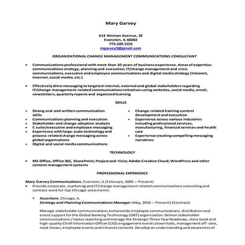 Mary garvey resume 2016 a jpmc | DOCX | Email | Internet
