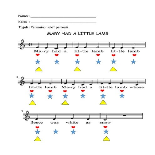 Mary had a little lamb | DOCX