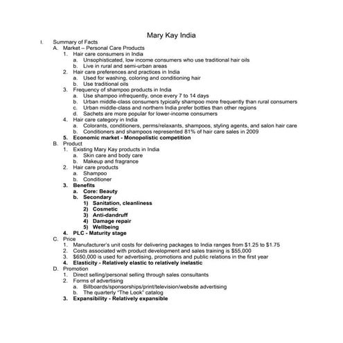 Mary kay case | DOCX