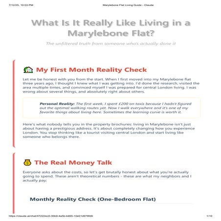 Marylebone Flat Living Guide : Residents | PDF