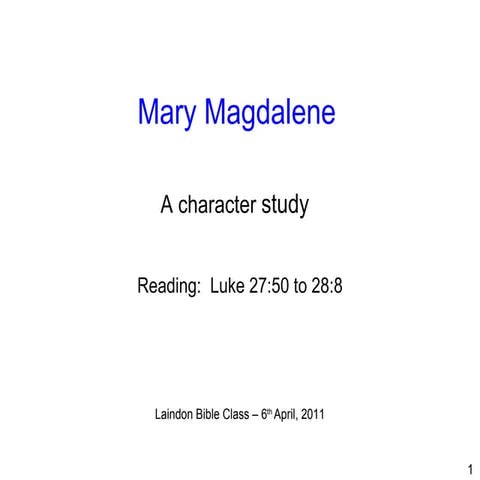 Mary Magdalene | PPT