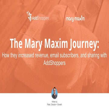 Mary Maxim client success story | PPT