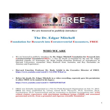 Mary Rodwell - Public Introduction and Stats for The Foundation for Research into ...