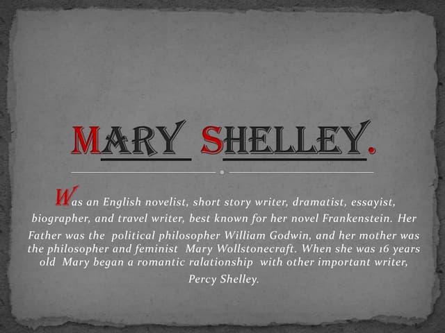 Life of mary shelley | PPTX