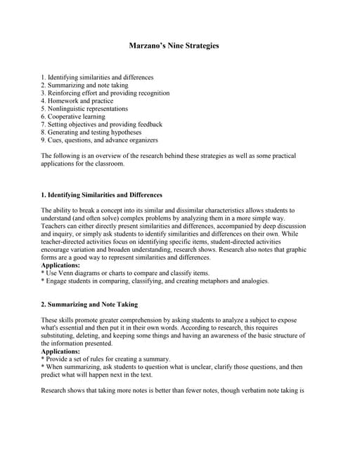 Research-Based Teaching Strategies | PPTX | Homework and Study | Education